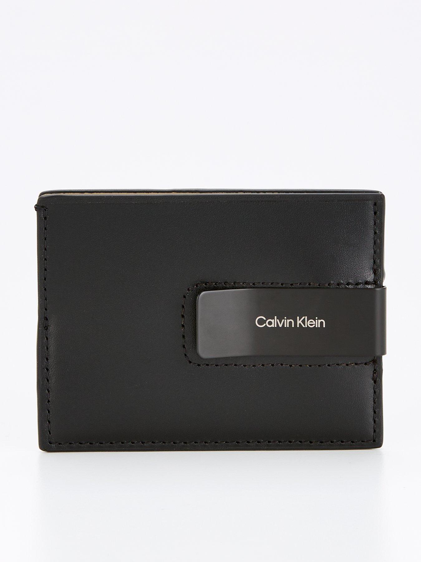 Calvin Klein Ck Glow 6cc Bifold with Clip Wallet Black Very