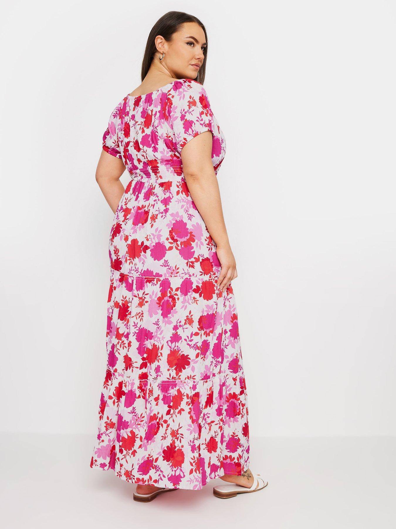 Yours Gypsy Bardot Maxi Dress - Pink | Very
