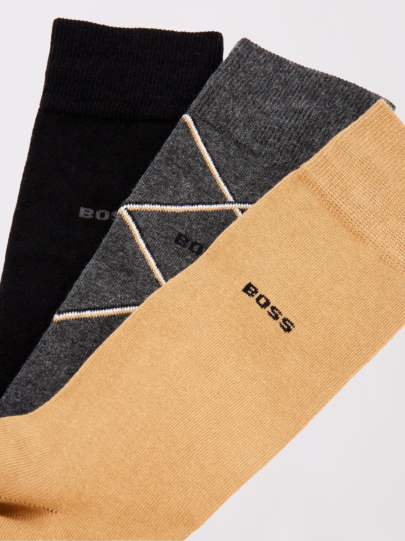 BOSS 3 Pack Argyle Pattern Sock Gift Set - Multi | Very