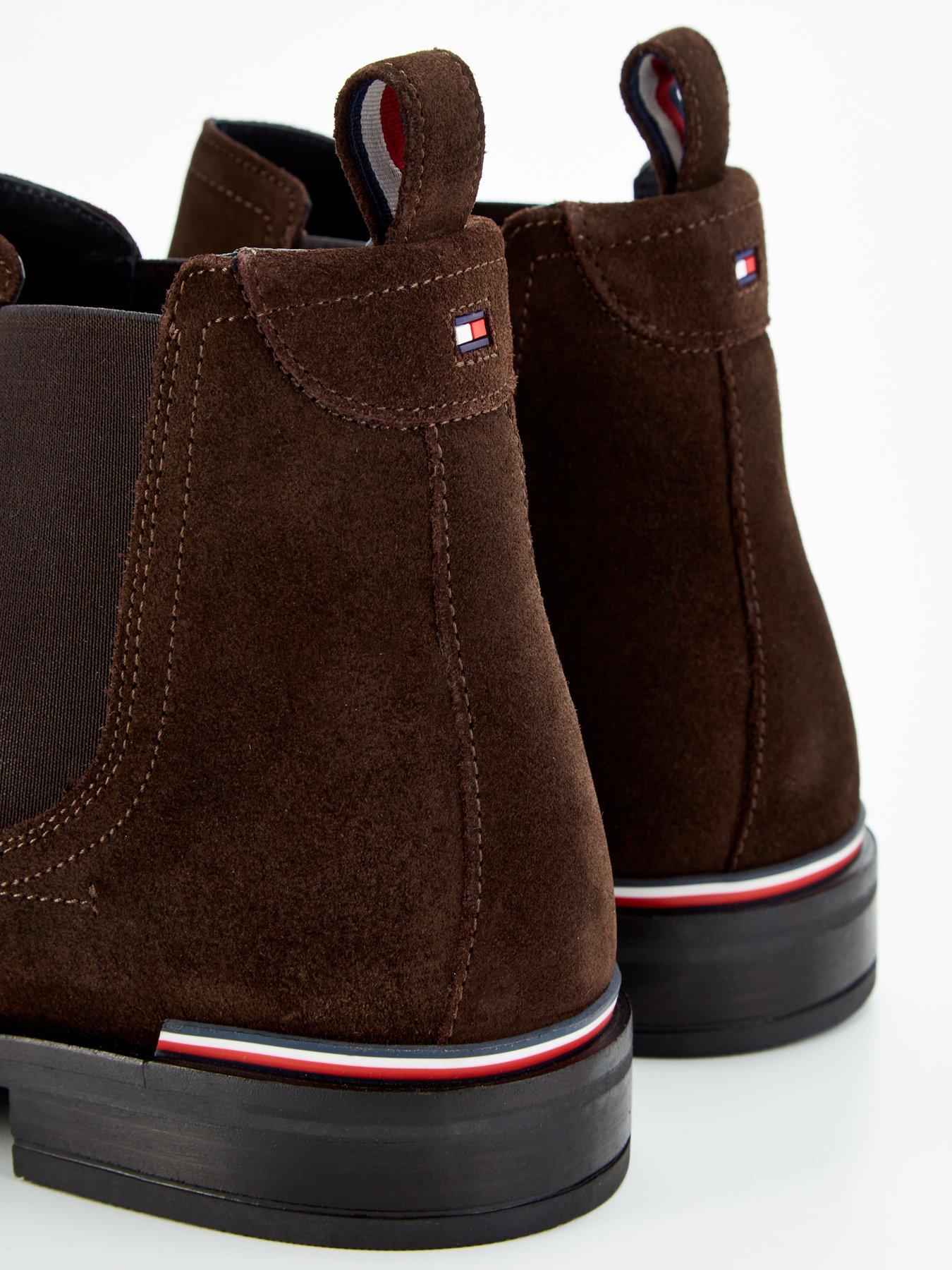 Tommy Hilfiger Core Rwb Hilfiger Suede Chelsea Boots - Dark Brown | Very