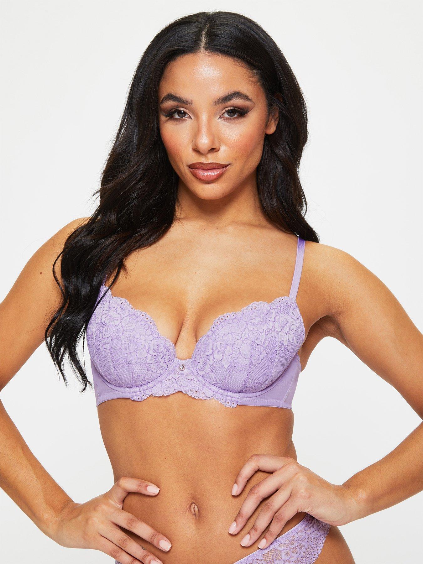 Ann Summers Sexy Lace Planet Padded Plunge Bra Blackpink 32a 44g