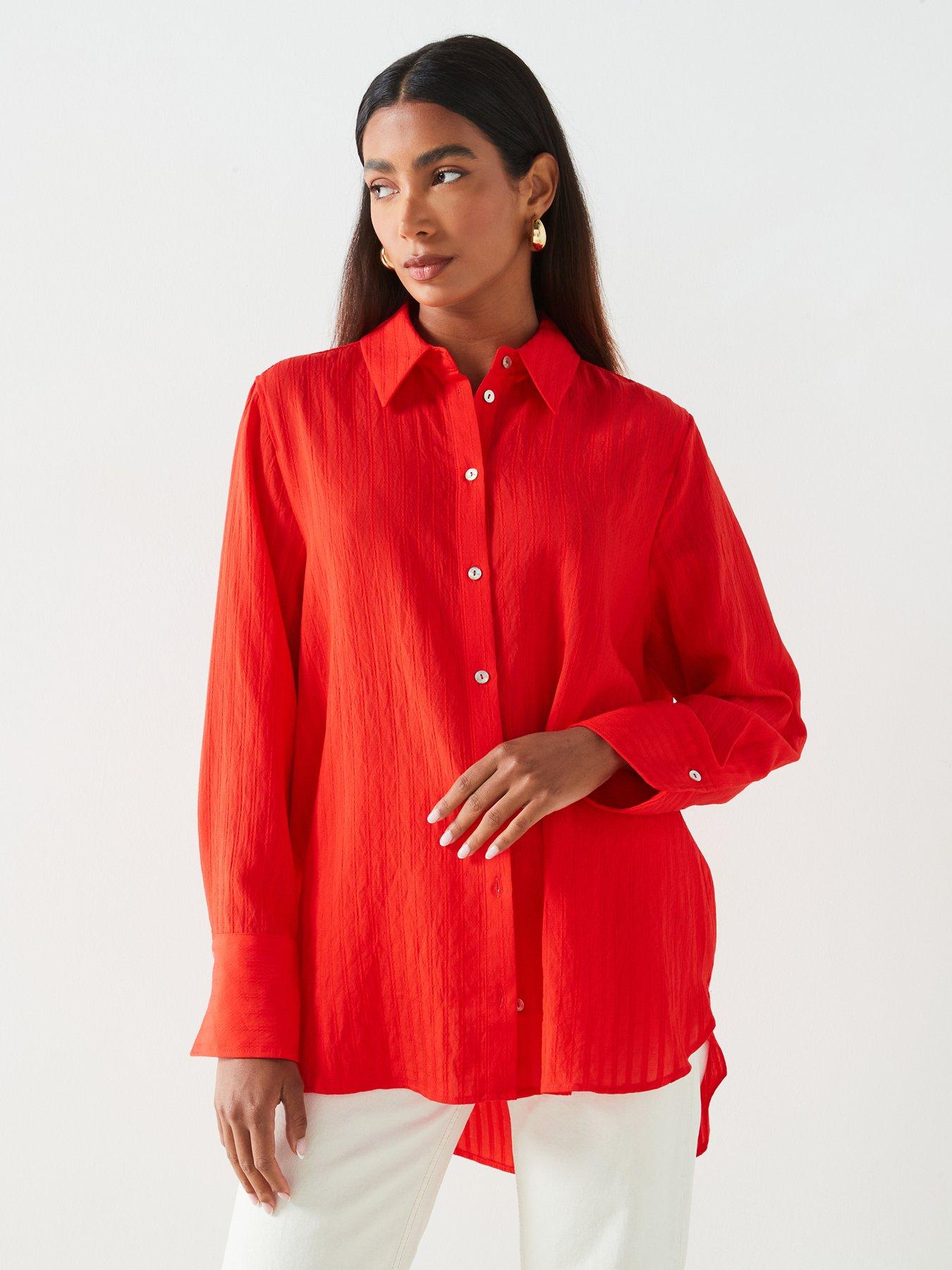 Mango Stripe Print Shirt - Red | Very
