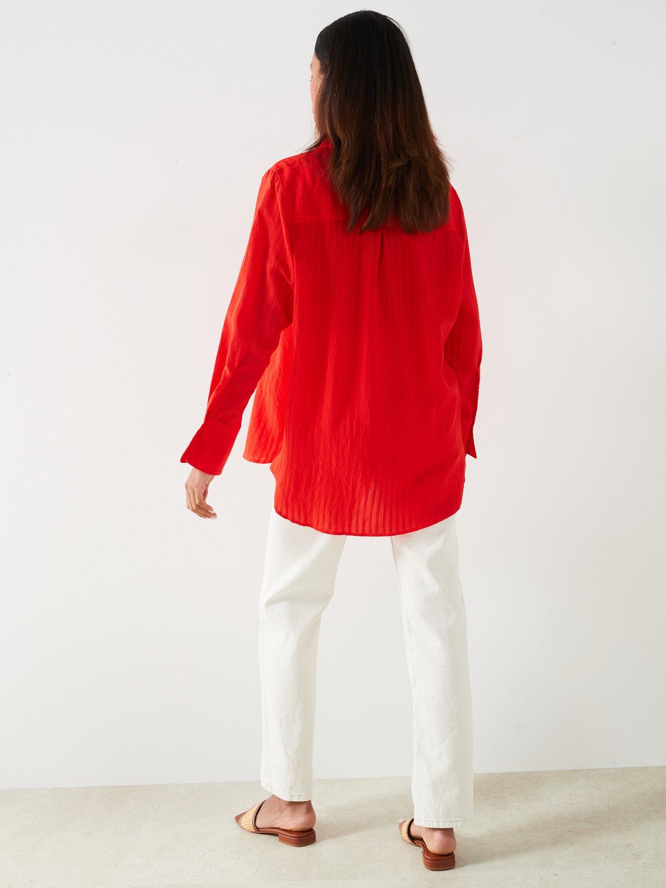 Mango Stripe Print Shirt - Red | Very