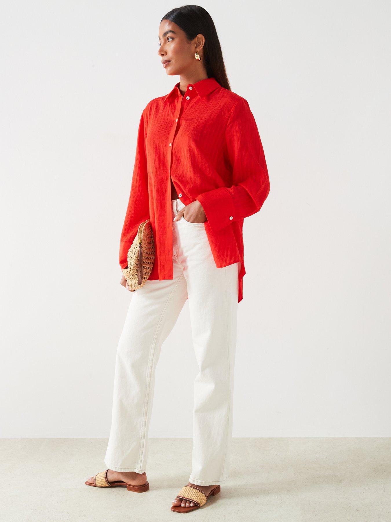 Mango Stripe Print Shirt - Red | Very