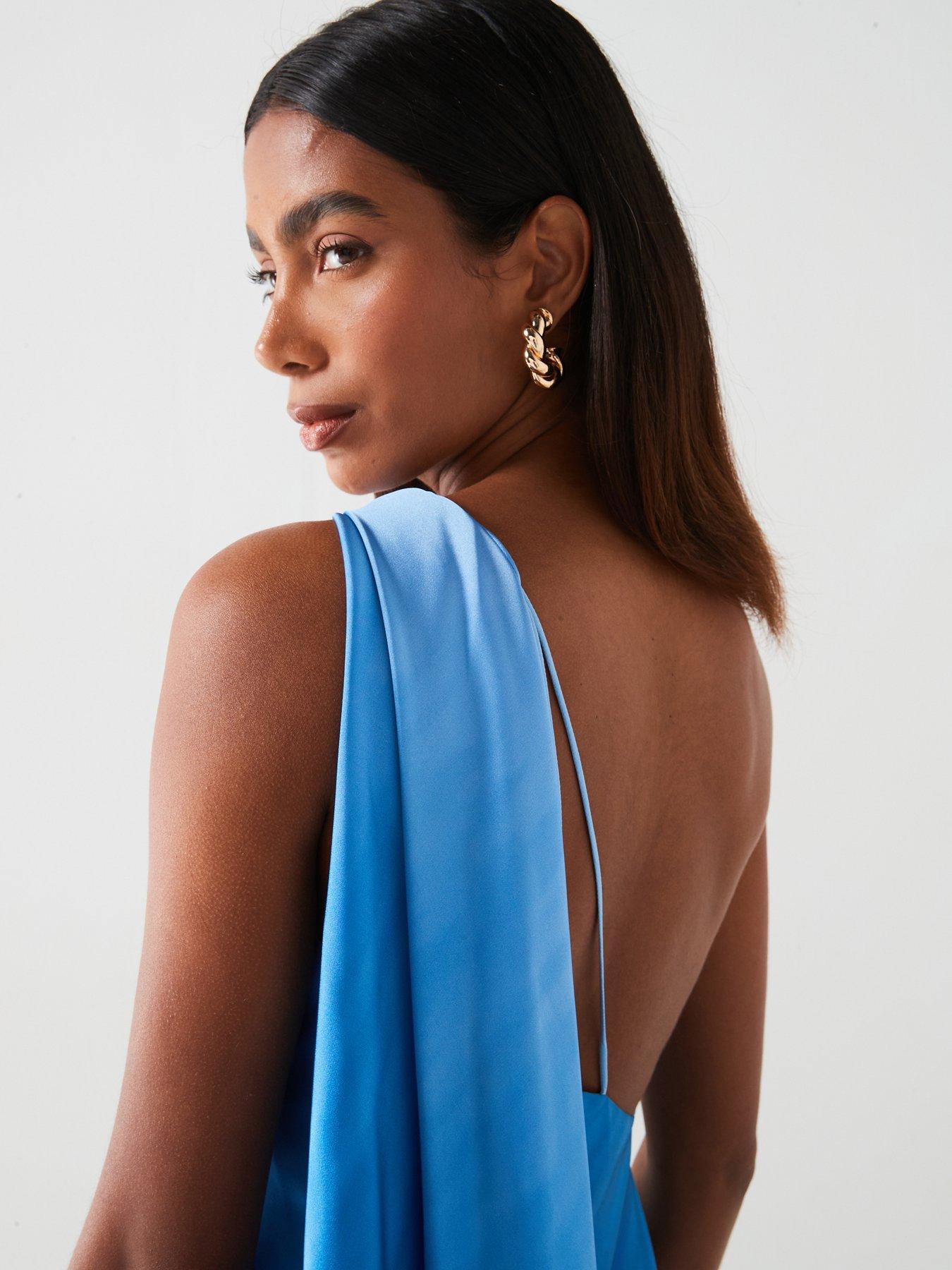 Mango Asymmetrical Gradient Dress - Blue | Very
