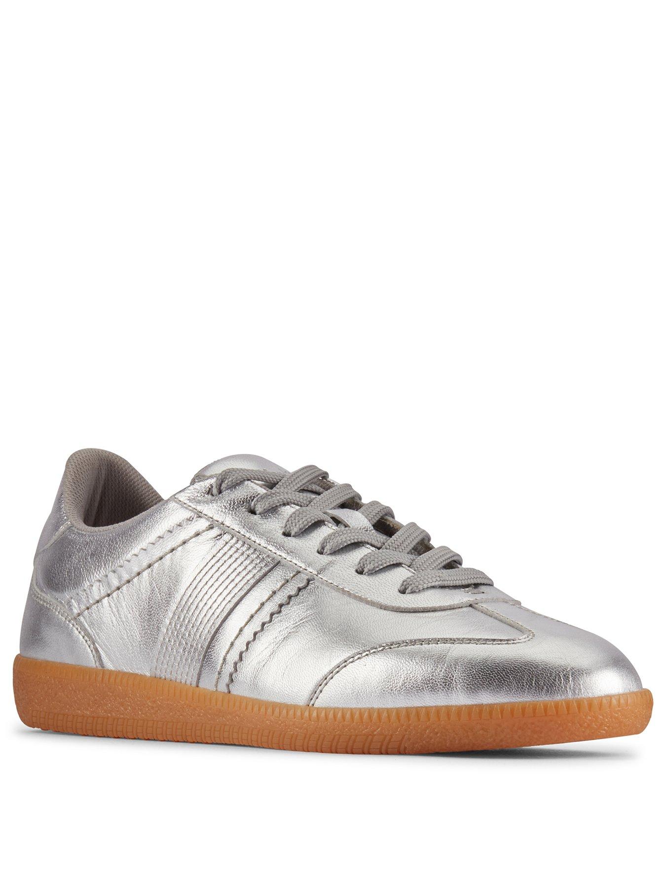 Clarks Stara Wal Metallic Trainer - Silver | Very