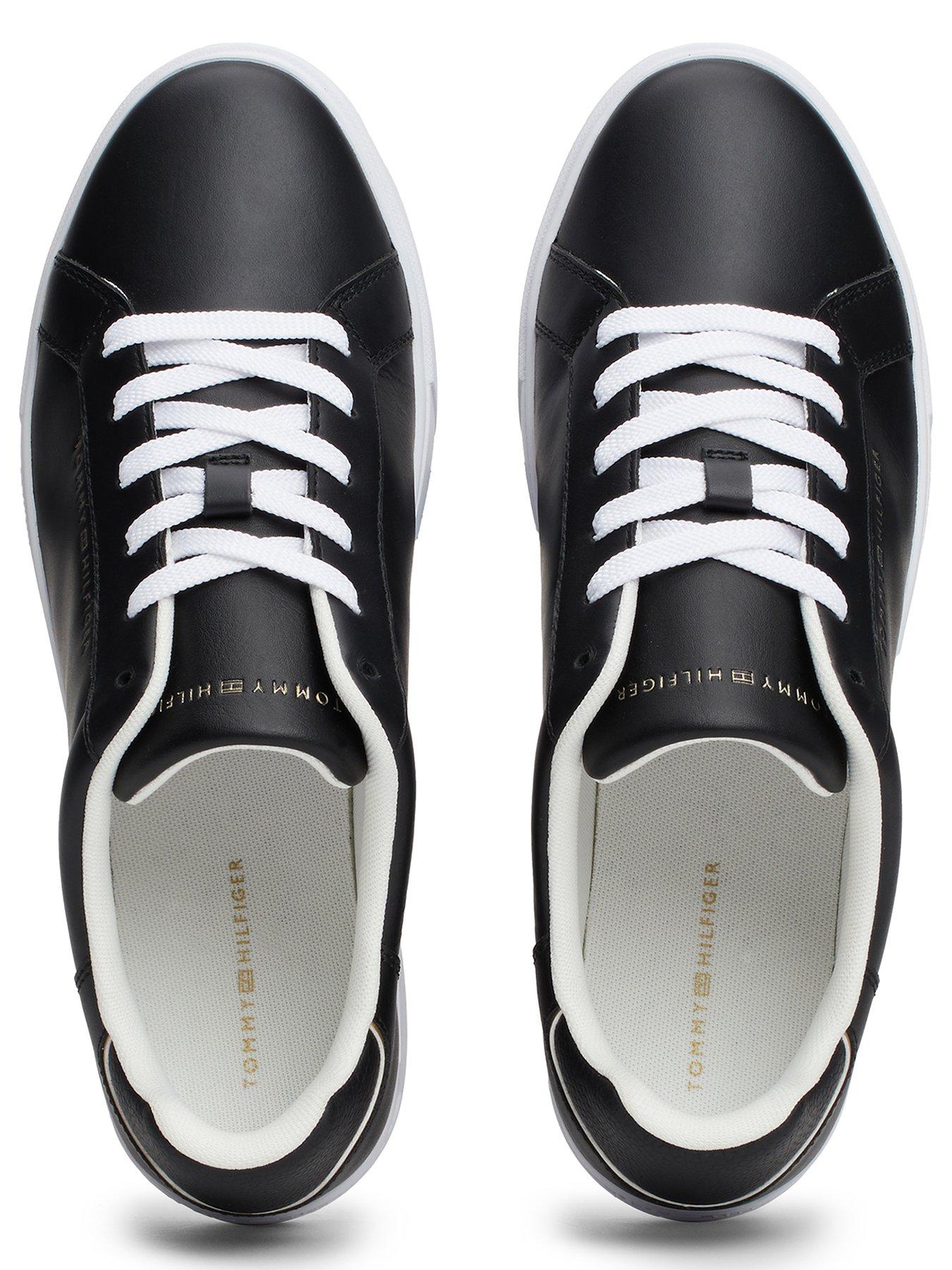 Tommy Hilfiger Essential Court Trainers - Black | Very