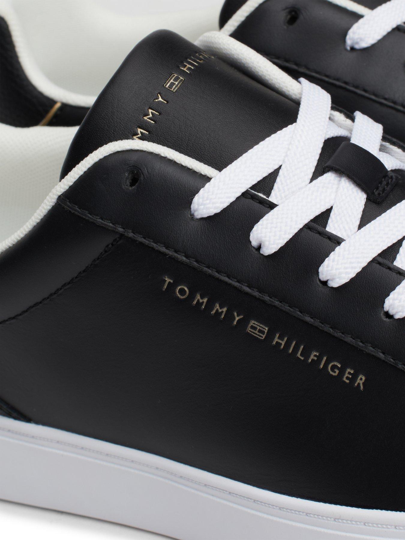 Tommy Hilfiger Essential Court Trainers - Black | Very