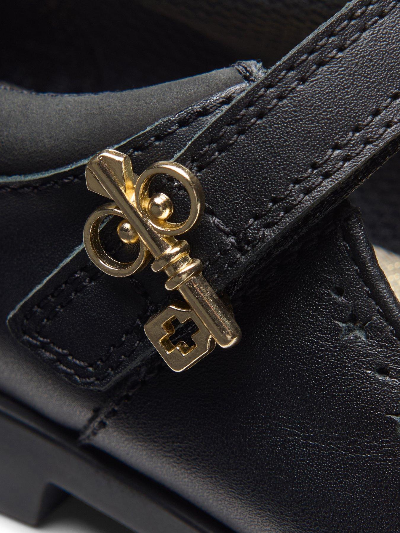 Clarks Kids Lock Shine T-bar School Shoe - Black | Very