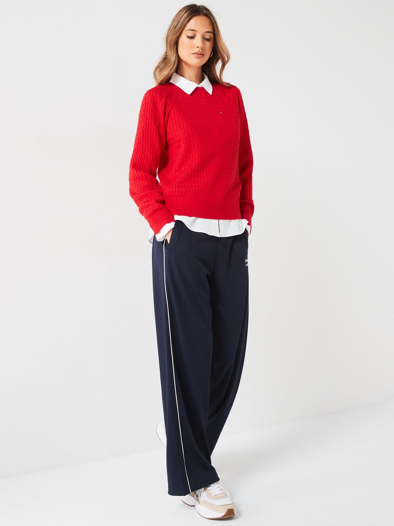 Tommy Hilfiger Crew Neck Jumper - Red | Very