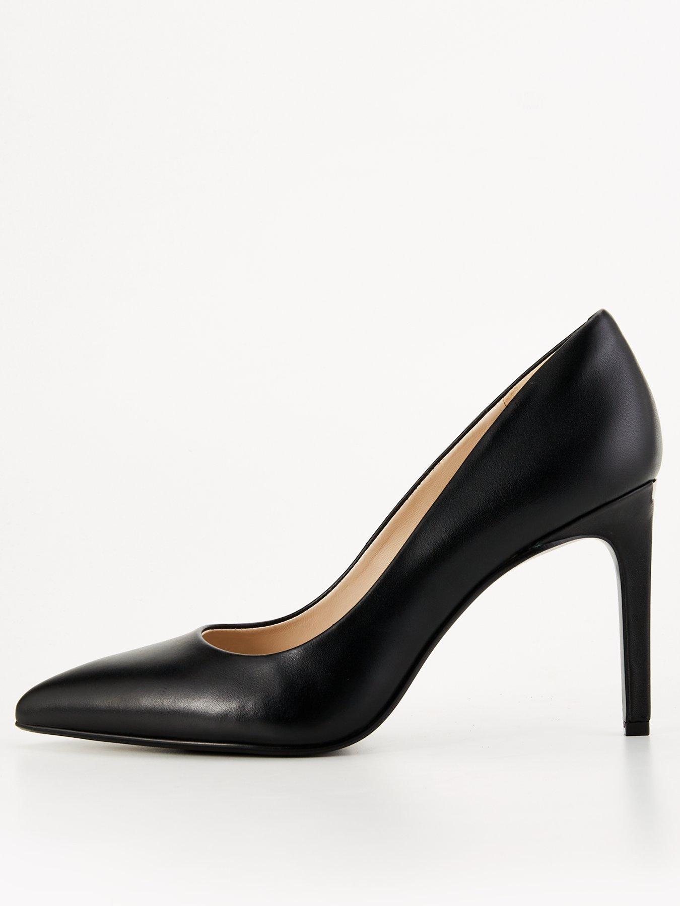 Leather Heel Pump Black