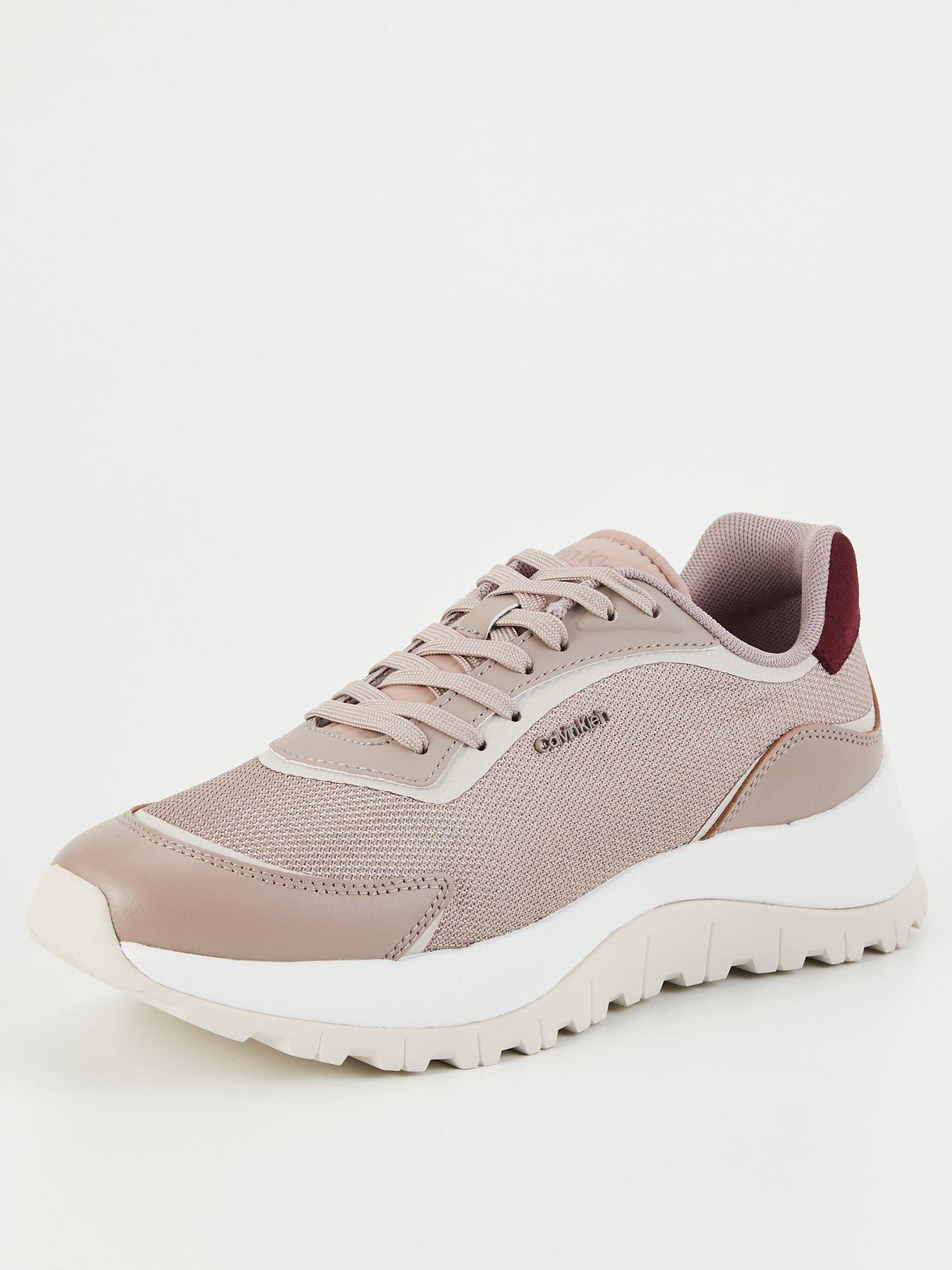 Calvin Klein Mesh Runner Lace Up Trainer - Beige | Very