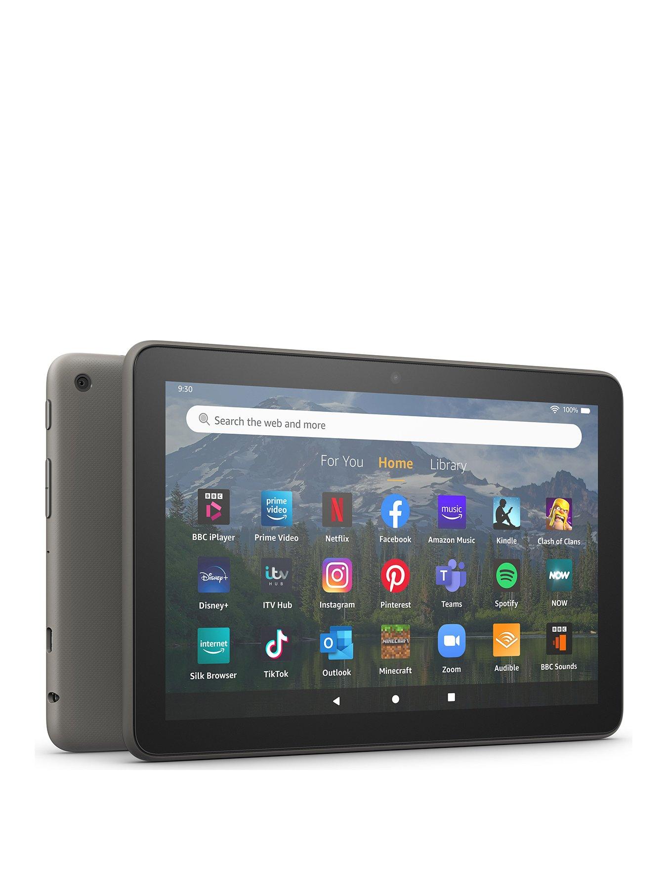 Amazon Fire HD 8 Plus tablet, 8-inch HD display, 32GB Storage, Grey | Very