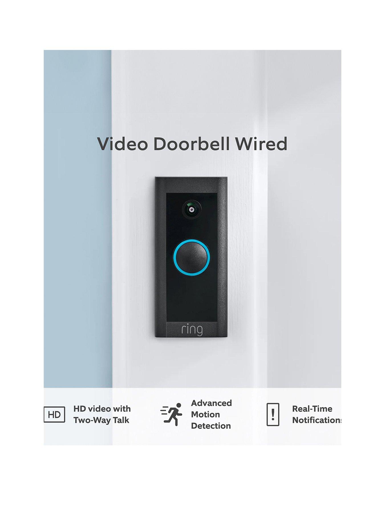 RING Video Doorbell Wired - Black | Very