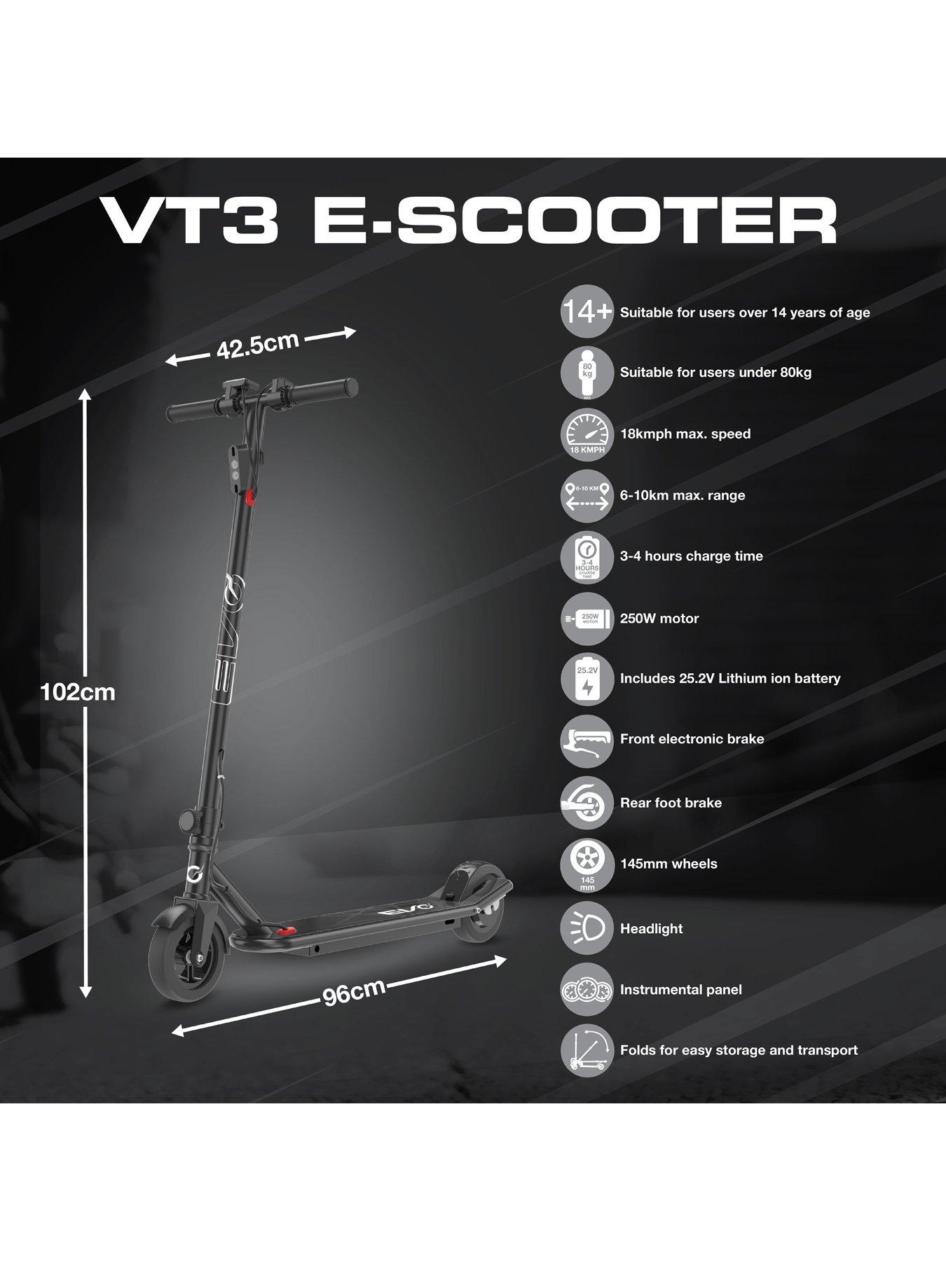EVO VT3 E-Scooter - Black | Very