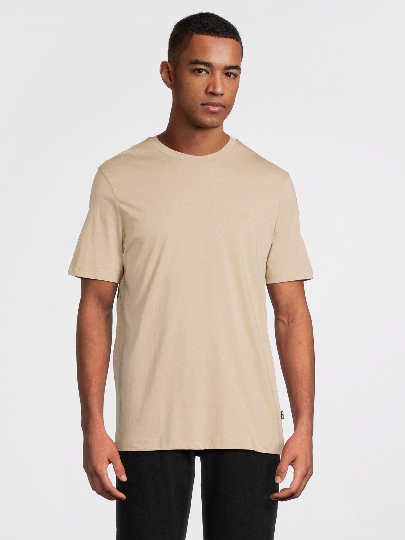 BOSS Thompson 01 Regular Fit T-Shirt - Beige | Very