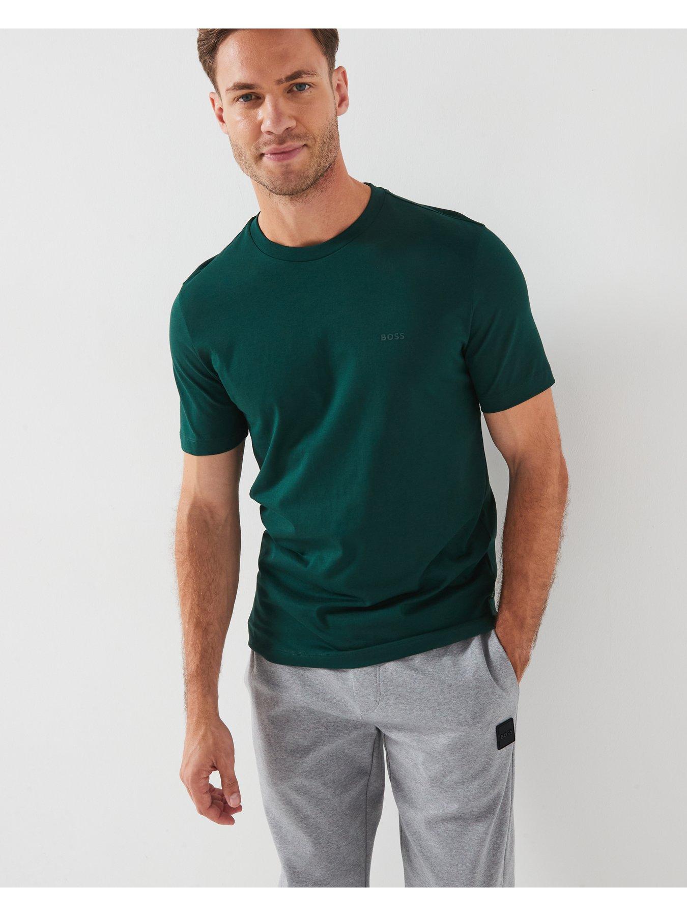 BOSS Thompson 01 Regular Fit T-Shirt - Dark Green | Very