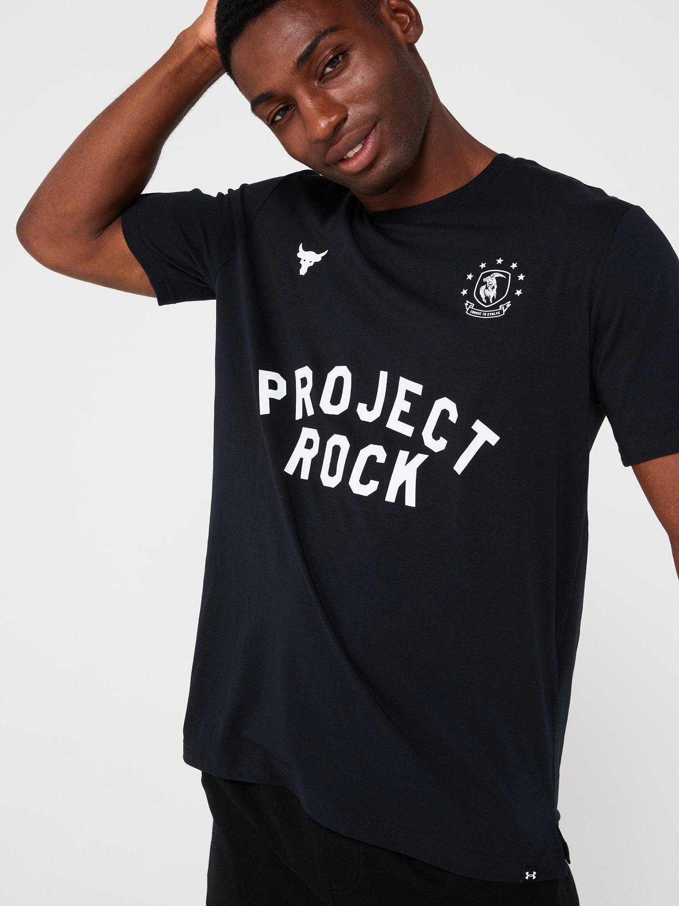 UNDER ARMOUR Mens Training Project Rock T-Shirt - Black | Very