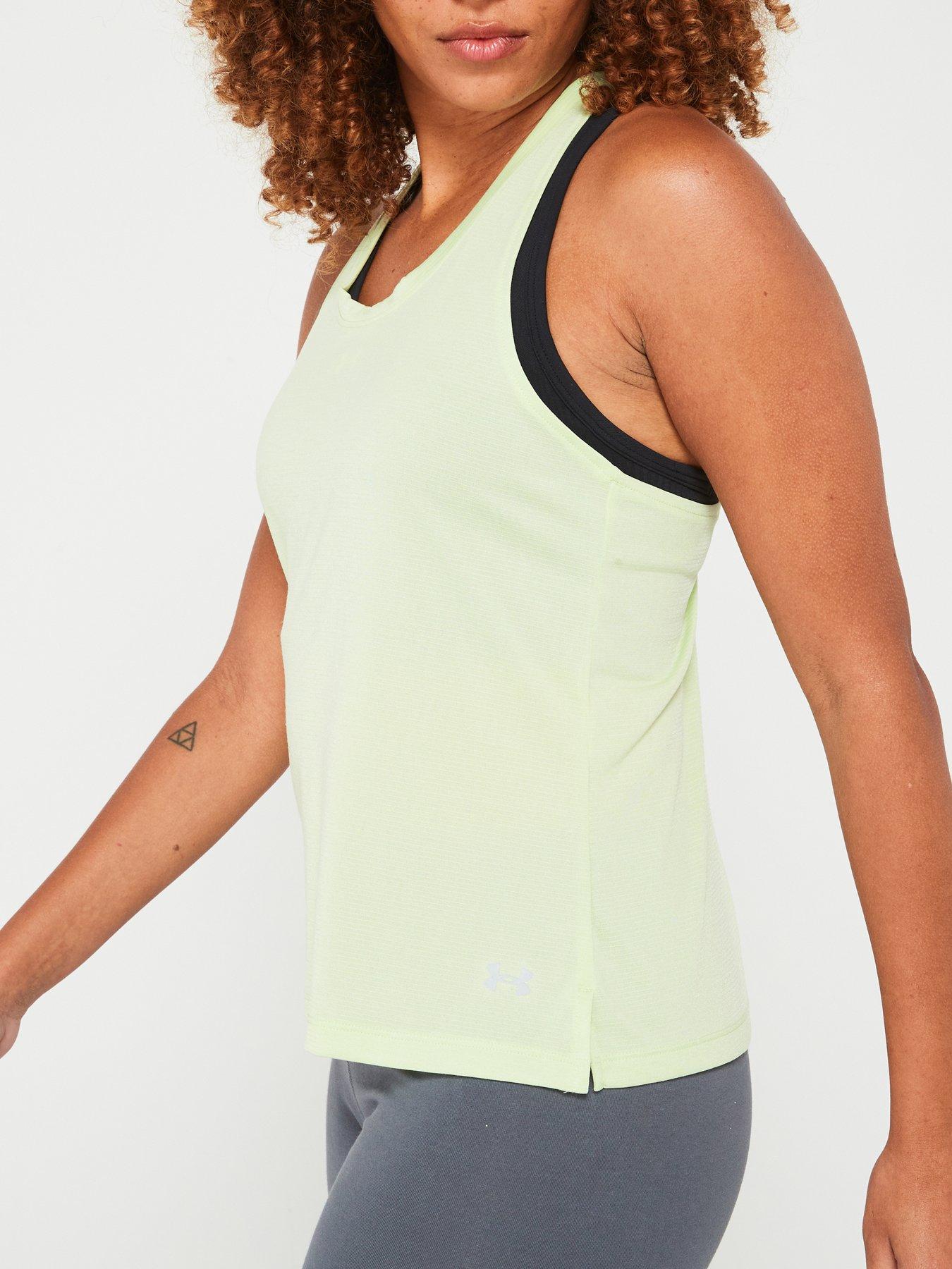 UNDER ARMOUR Womens Running Launch Singlet - Green | Very