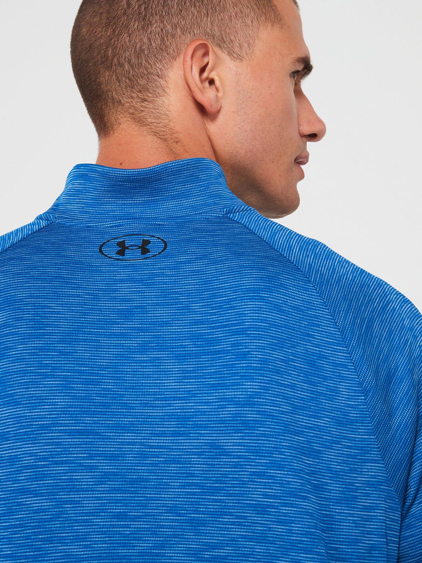 UNDER ARMOUR Men's Training Tech Textured 1/2 Zip Top - Blue | Very