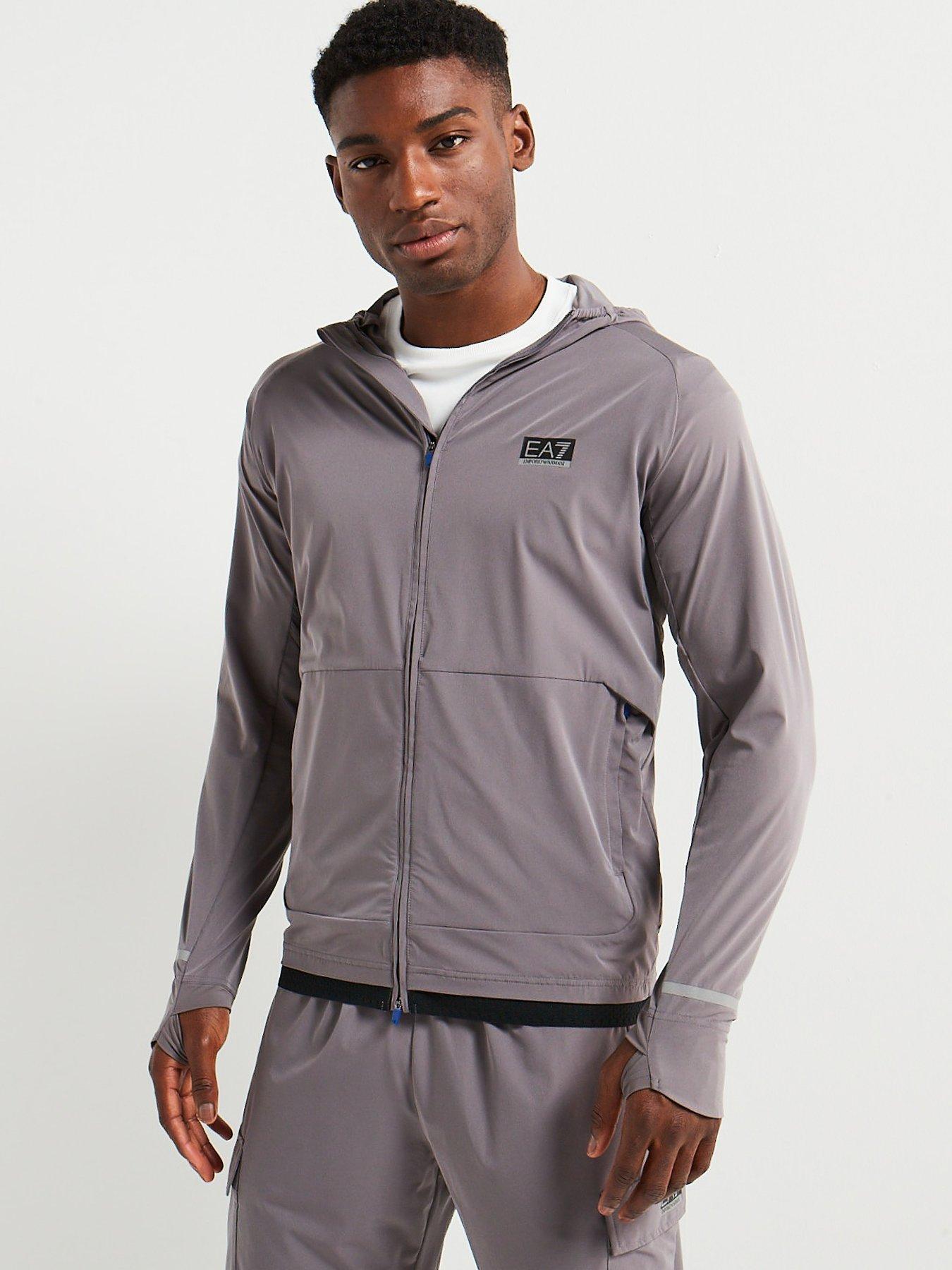 EA7 Emporio Armani Ventus Lightweight Stretch Track Top - Grey | Very