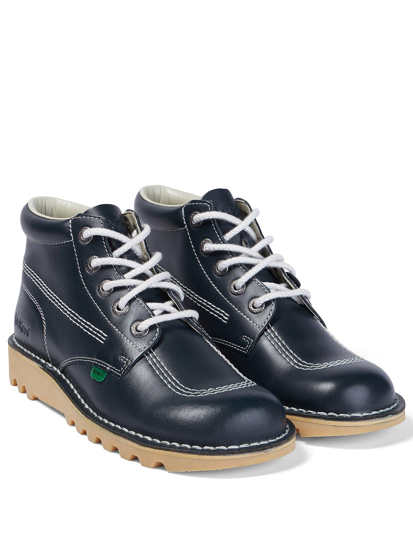 Kickers Kick Hi Lace Up Boots - Navy | Very