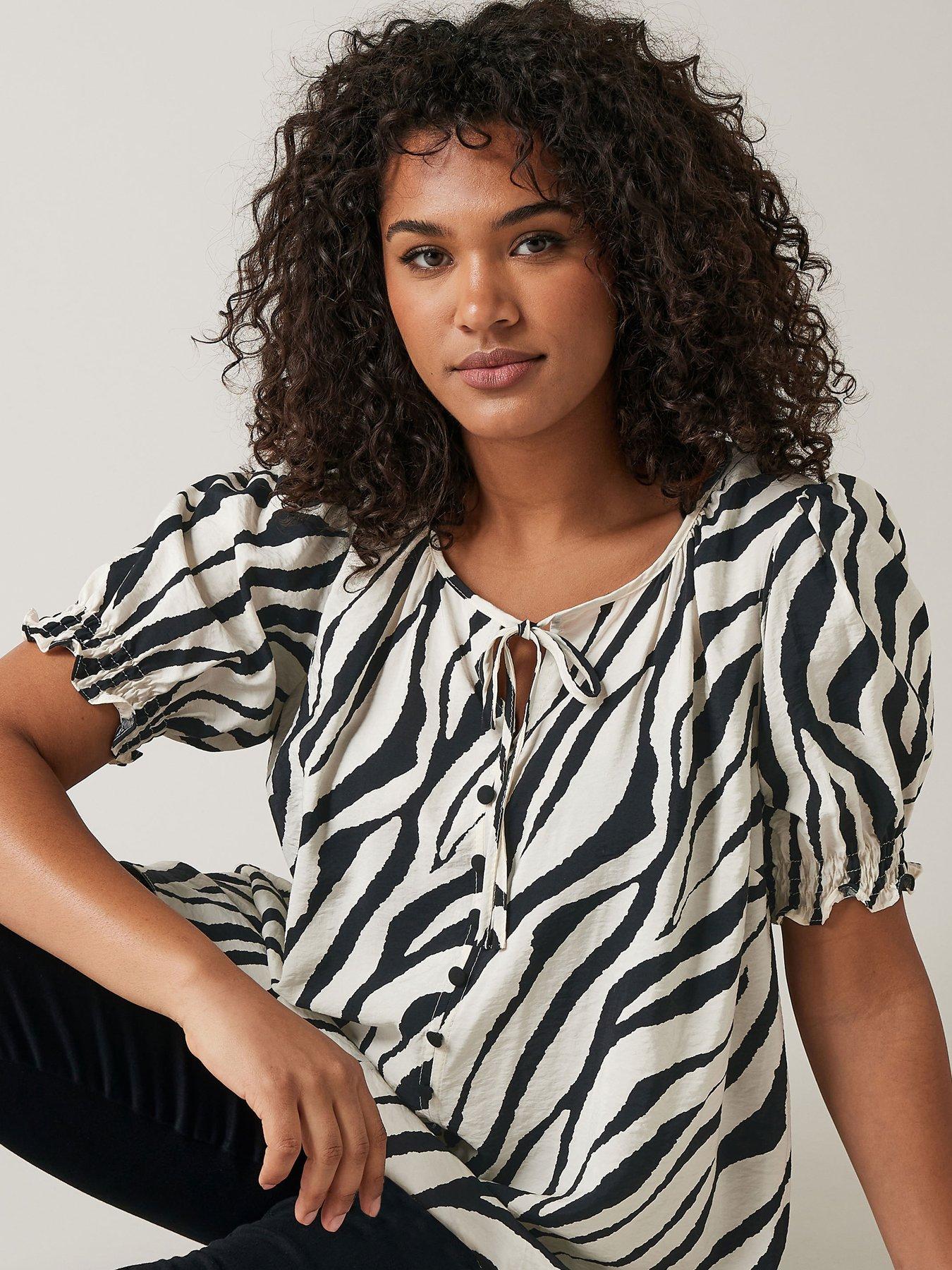 Evans Short Sleeve Gypsy Top - Natural | Very