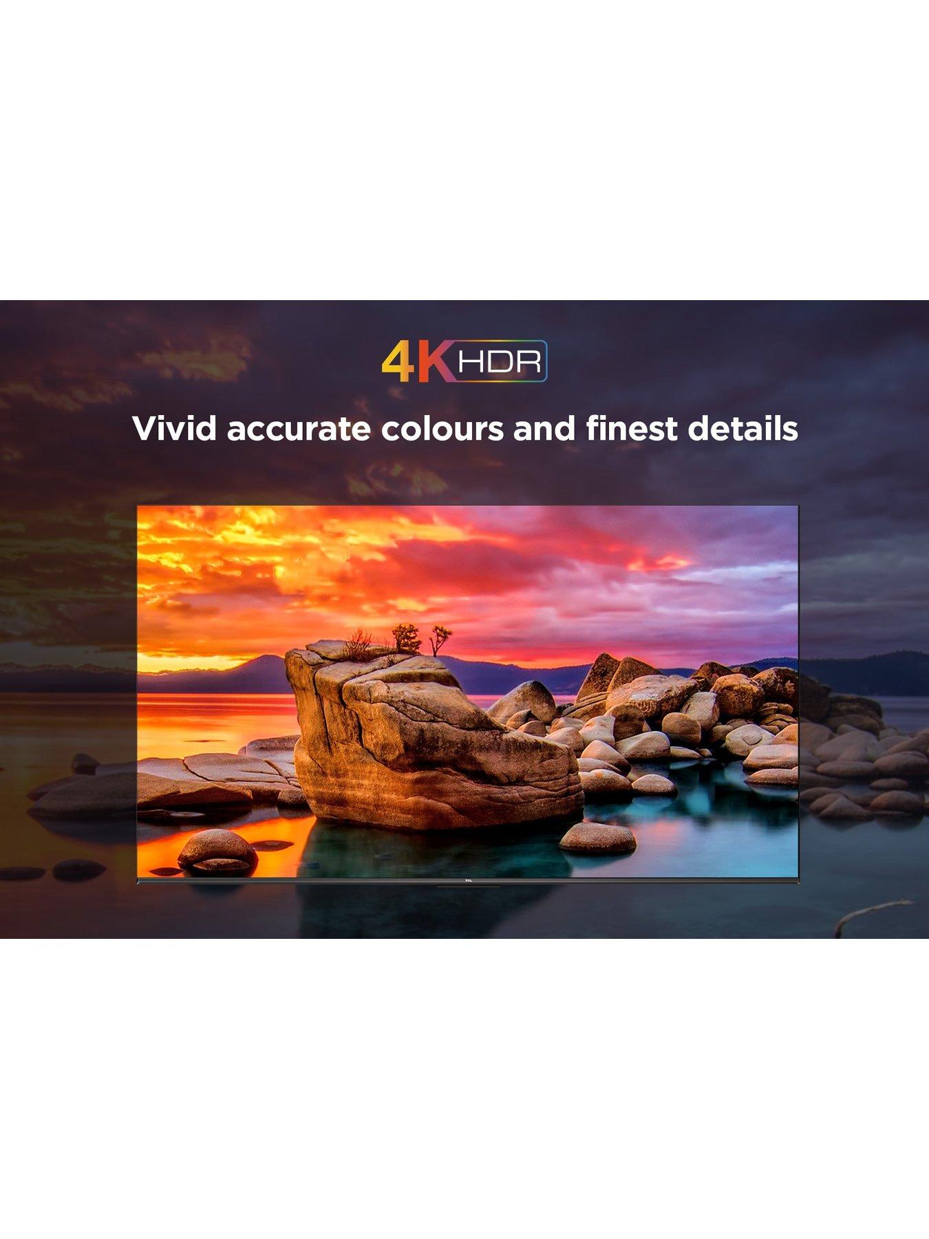 TCL 58V6BK, 58-inch, 4K UHD HDR, Frameless Android TV | Very