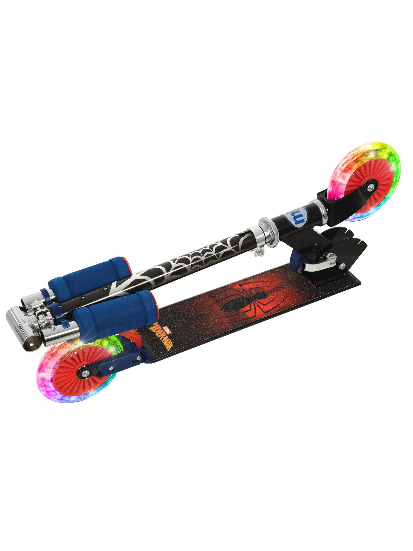 Spiderman Folding Inline Scooter with LED Wheels | Very