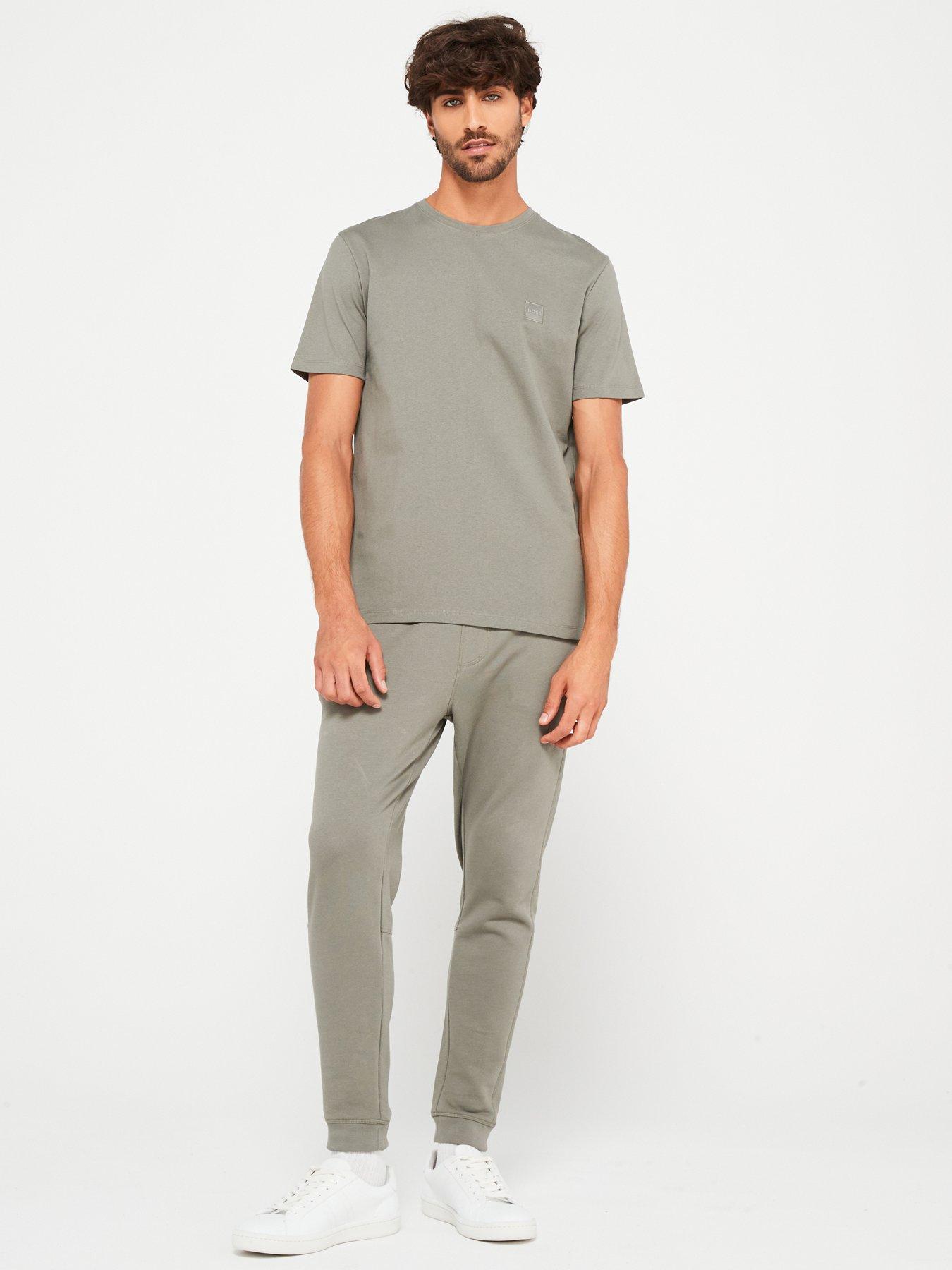 BOSS Tales Tonal Logo Relaxed Fit T-Shirt - Grey | Very