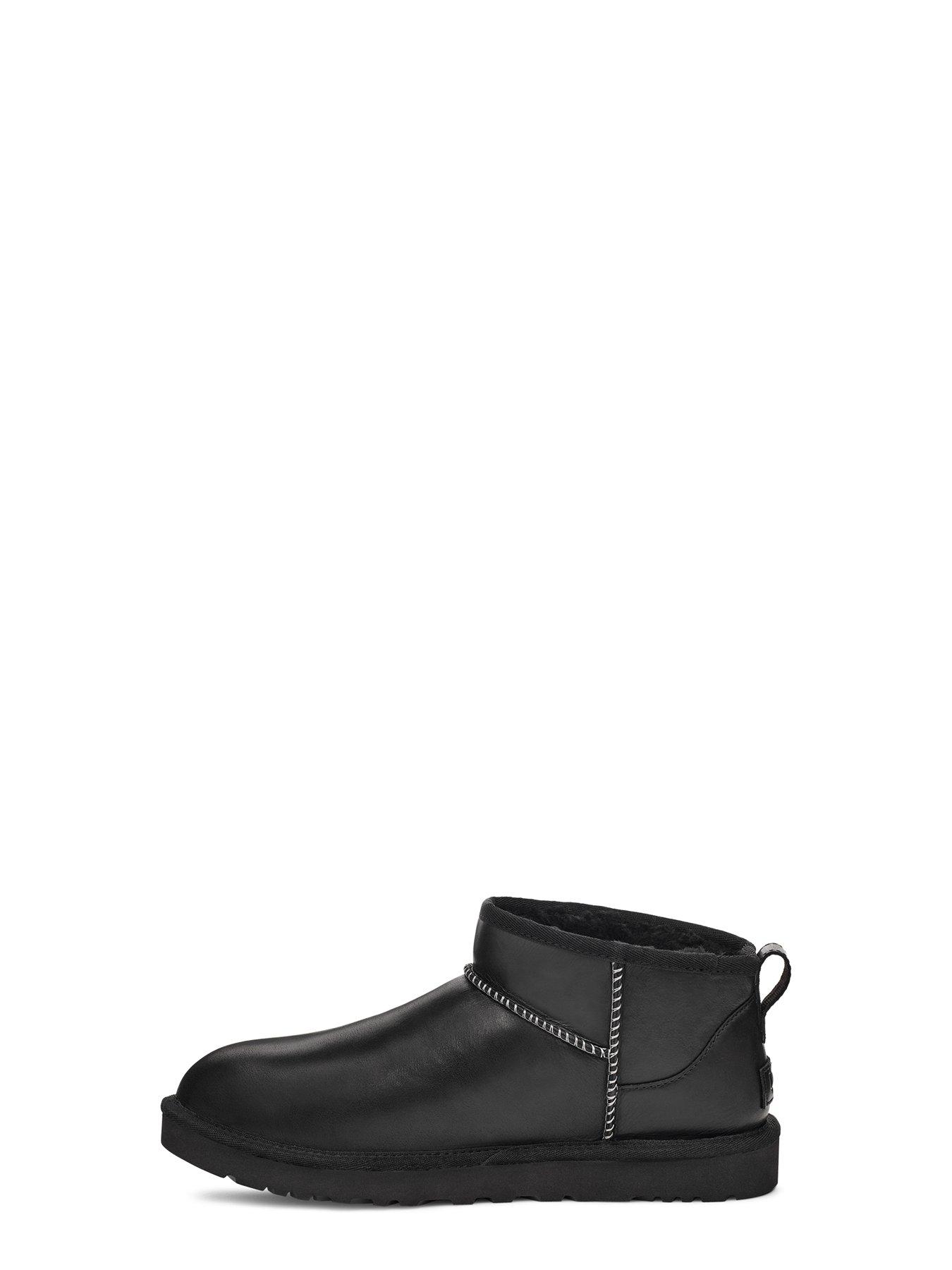 UGG Men's Leather Regen Classic Ultra Mini Boots - Black | Very