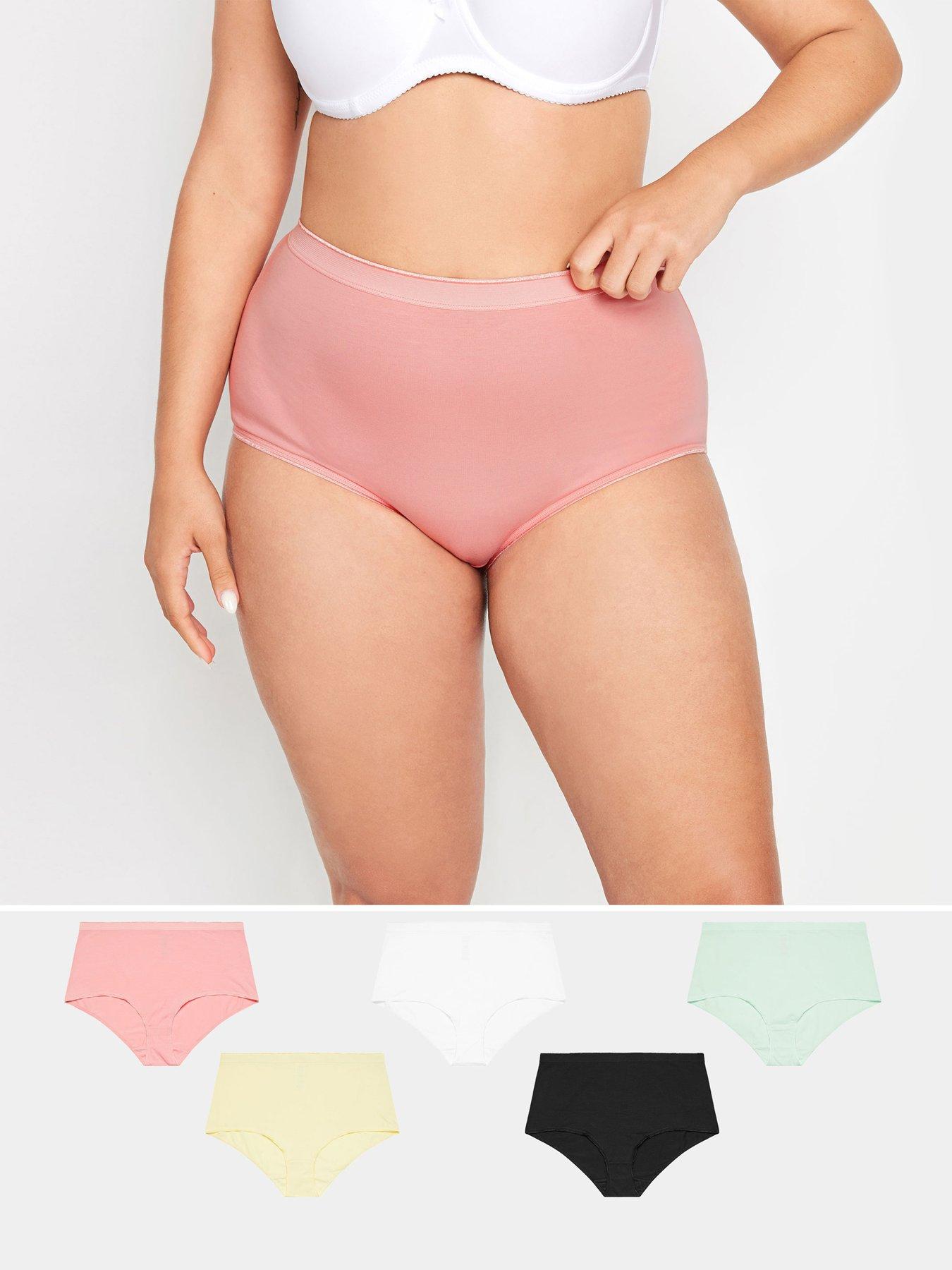 Yours Curve 5 Pack Full Briefs With Stretch - Multi | Very