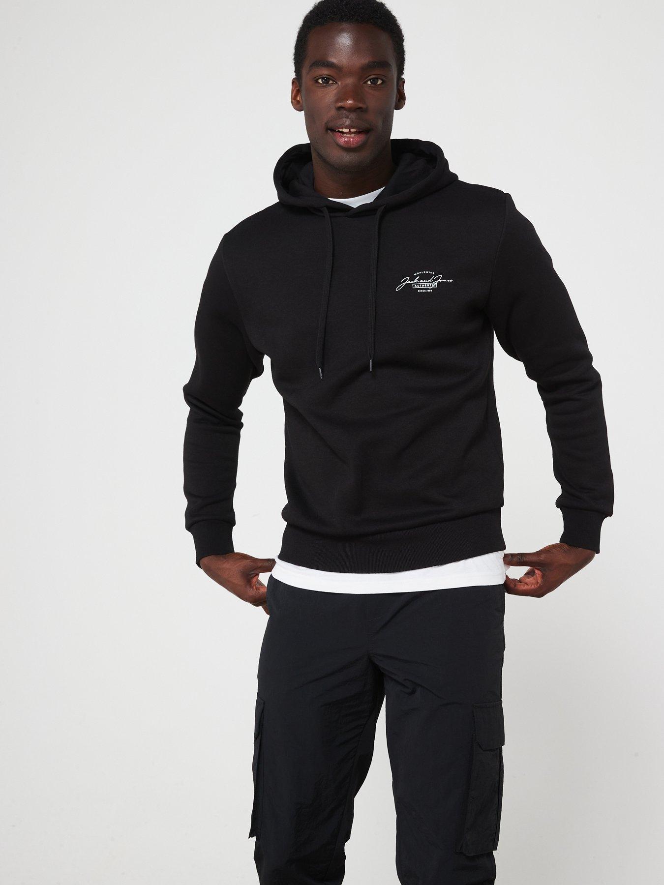Jack & Jones Ferris Small Script Logo Hoodie | Very.co.uk