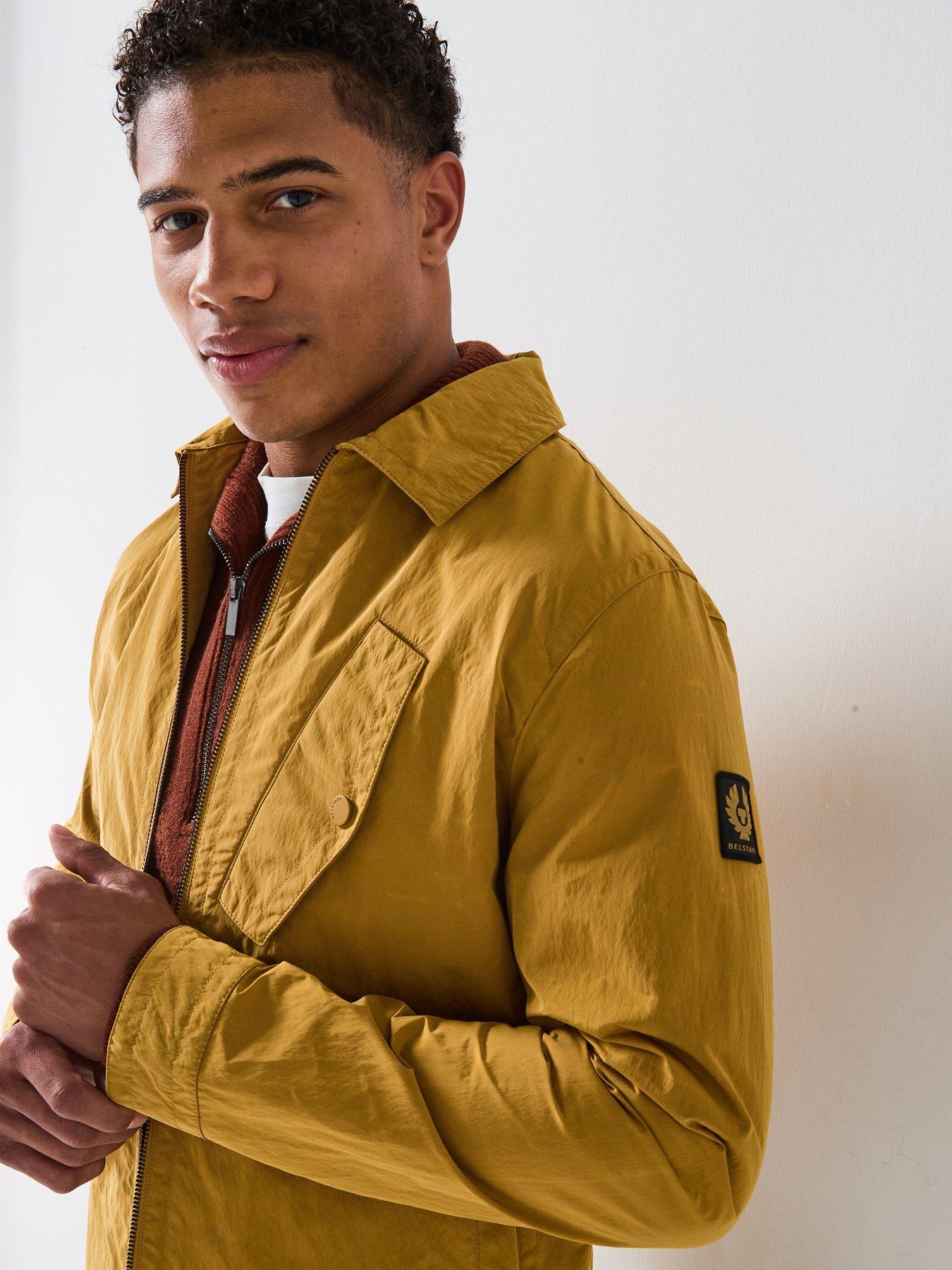 Belstaff Hauler Washed Nylon Zip Overshirt - Dark Yellow | Very
