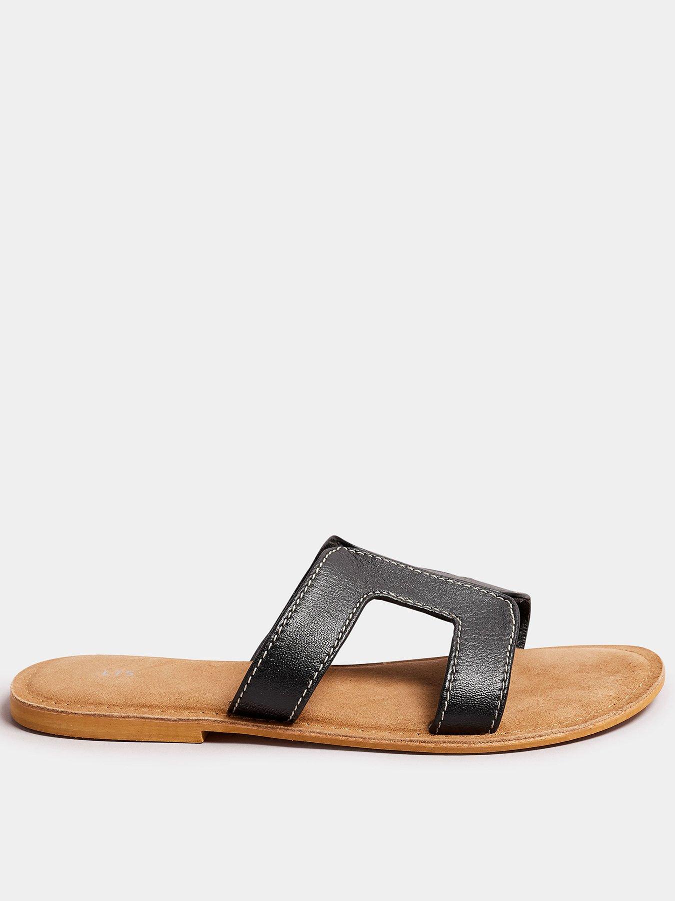 Long Tall Sally Leather Mules - Black | Very