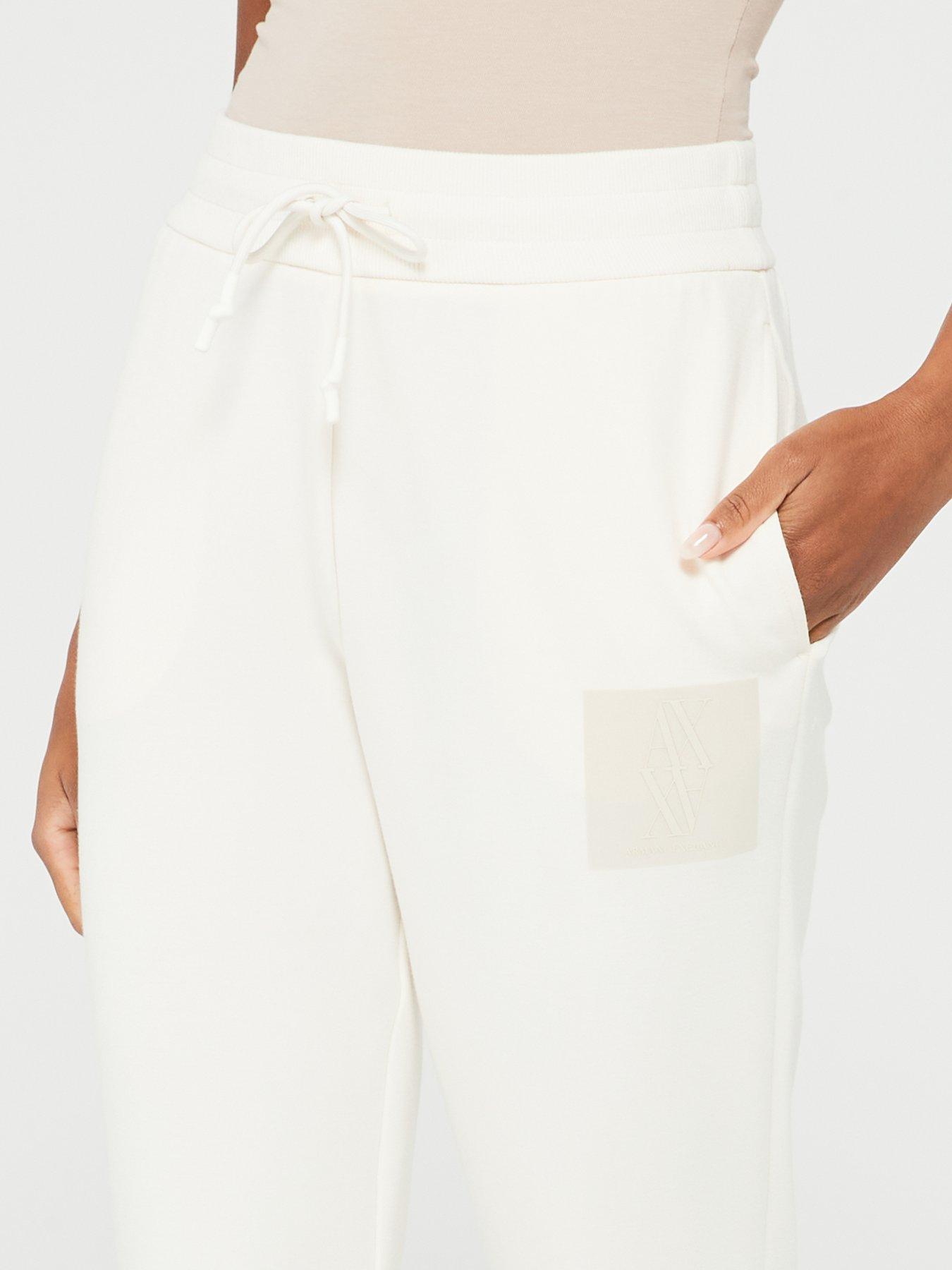 Armani Exchange Patch Logo Cuffed Scuba Jogger - Ivory | Very