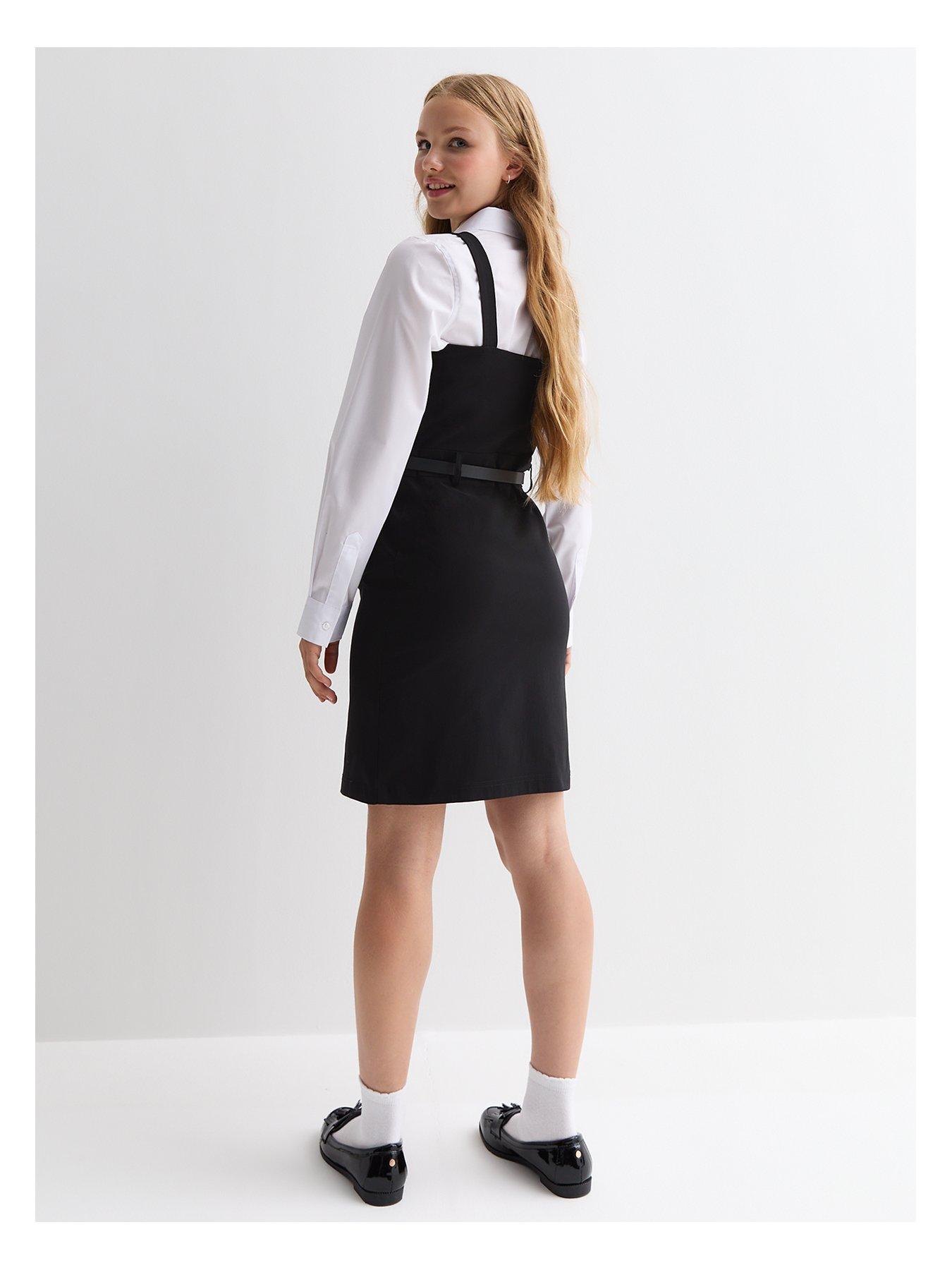 New Look 915 Girls Black Pinafore School Dress | Very