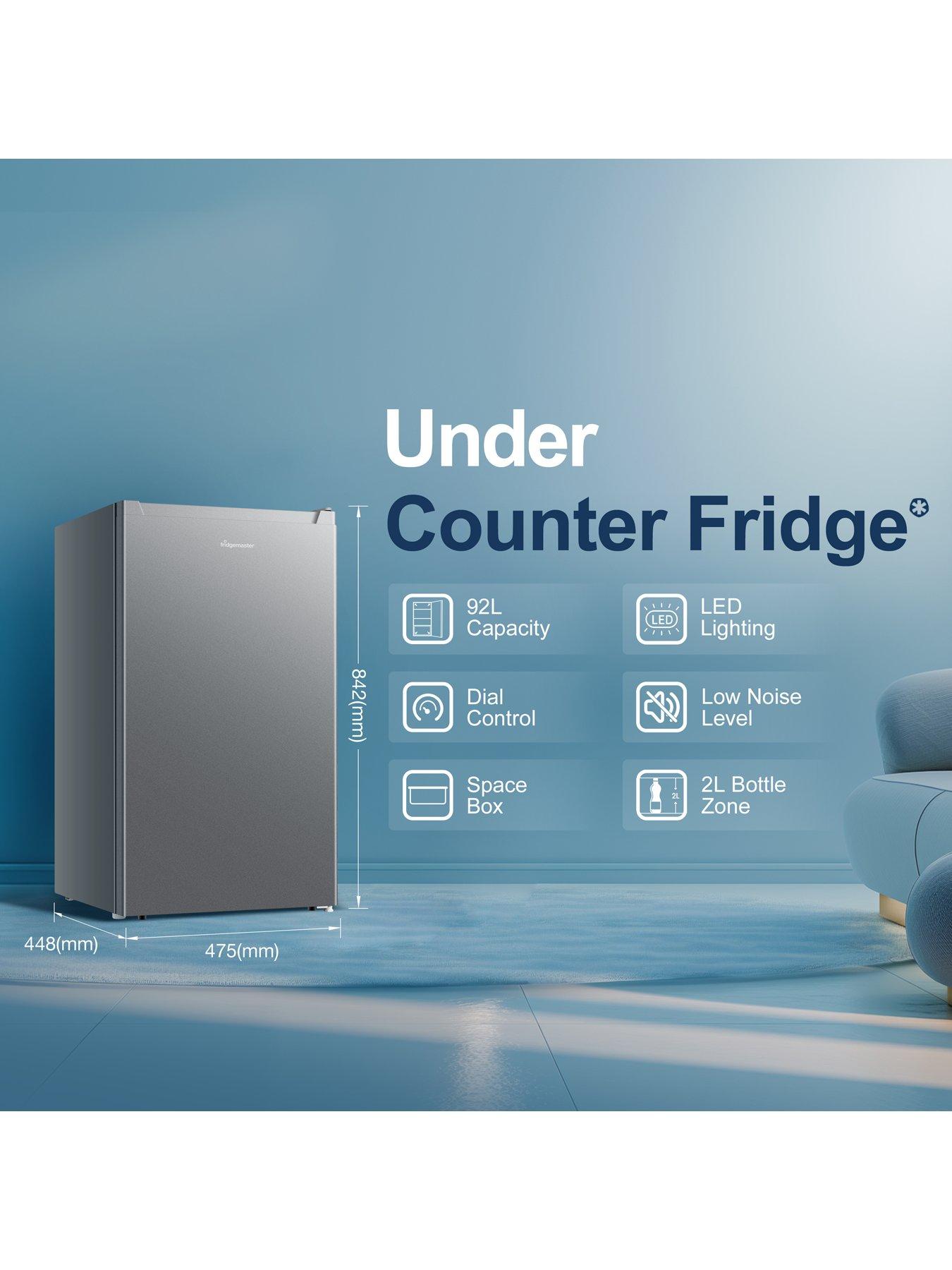 Fridgemaster MUL4892ES 48cm Wide Under-Counter Fridge - Silver | very.co.uk