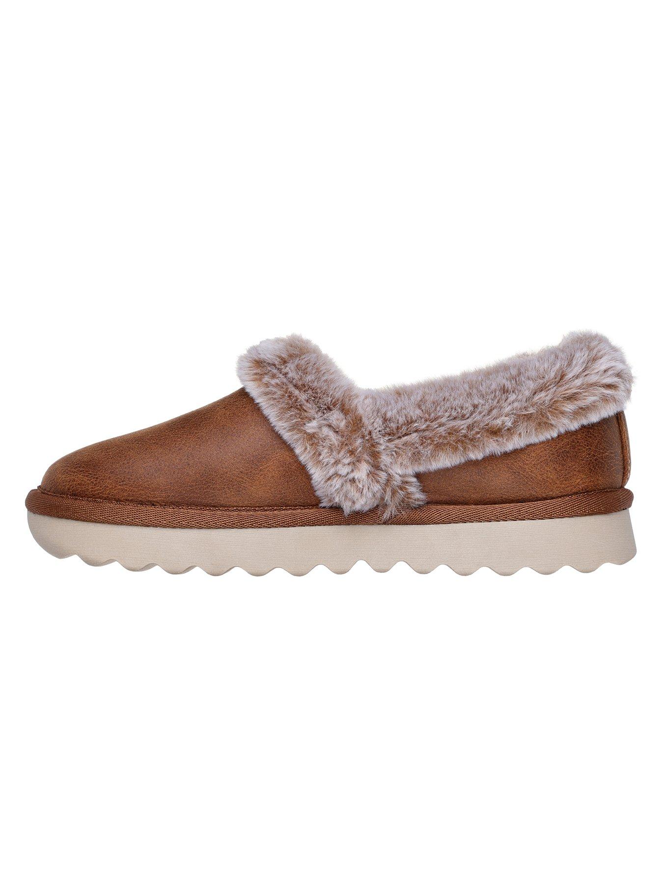 Skechers A-Line Cosy Memory Foam Slippers - Brown | Very