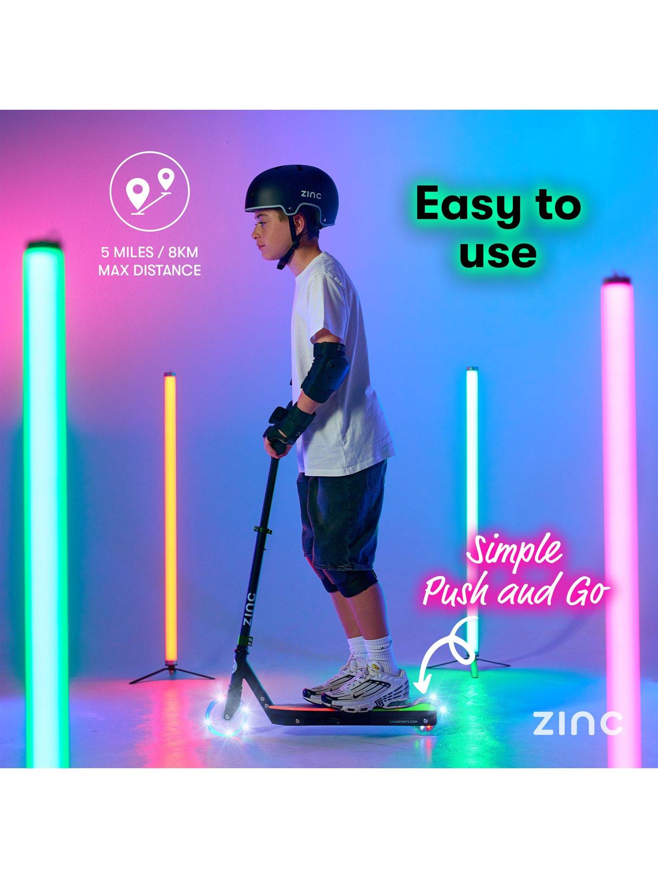 Zinc Spirit Kids Electric Scooter - Black/Green | Very
