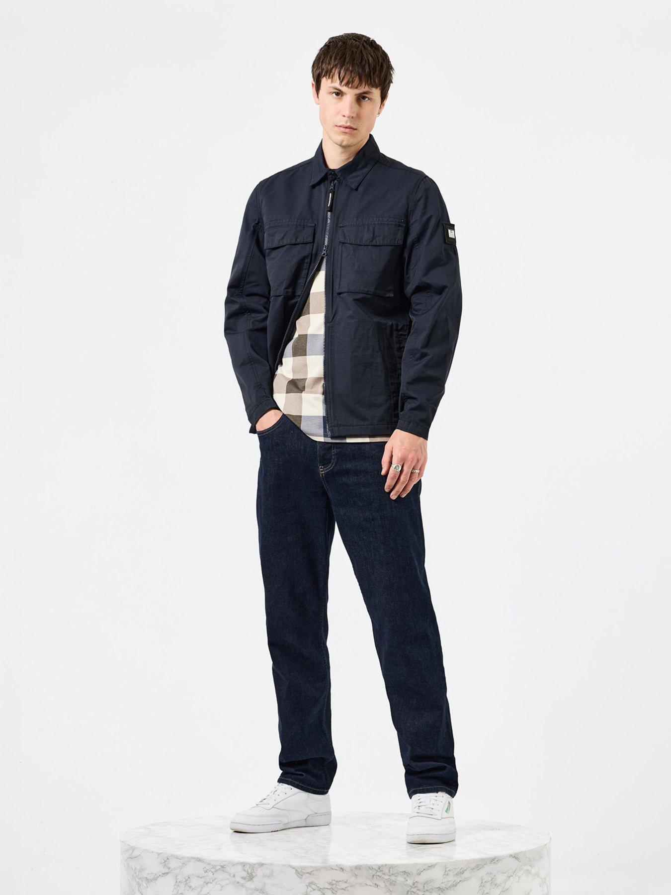 Weekend Offender Formella Pocket Zip Overshirt - Navy | Very