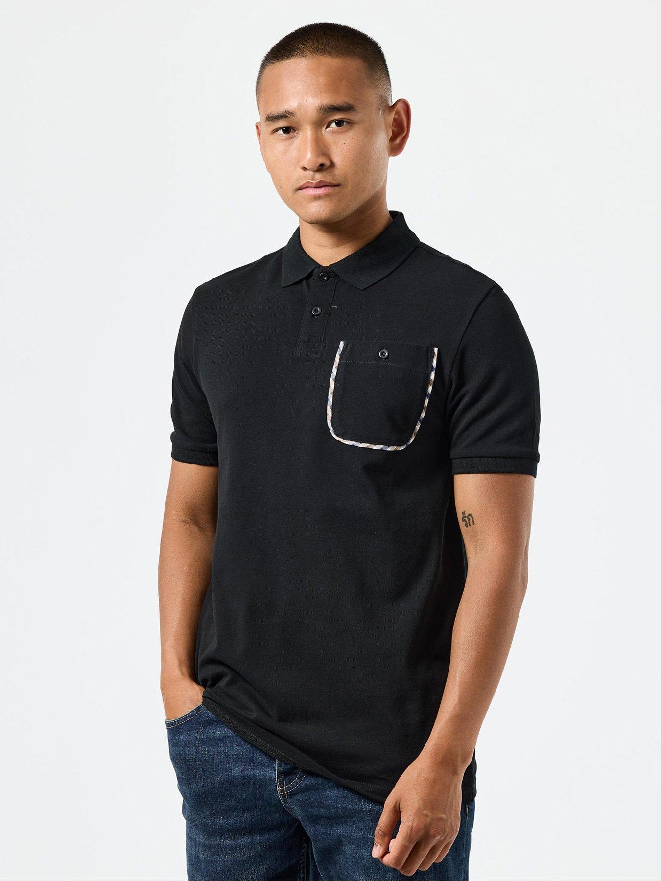 Weekend Offender Spence Pocket Polo Shirt - Black | Very