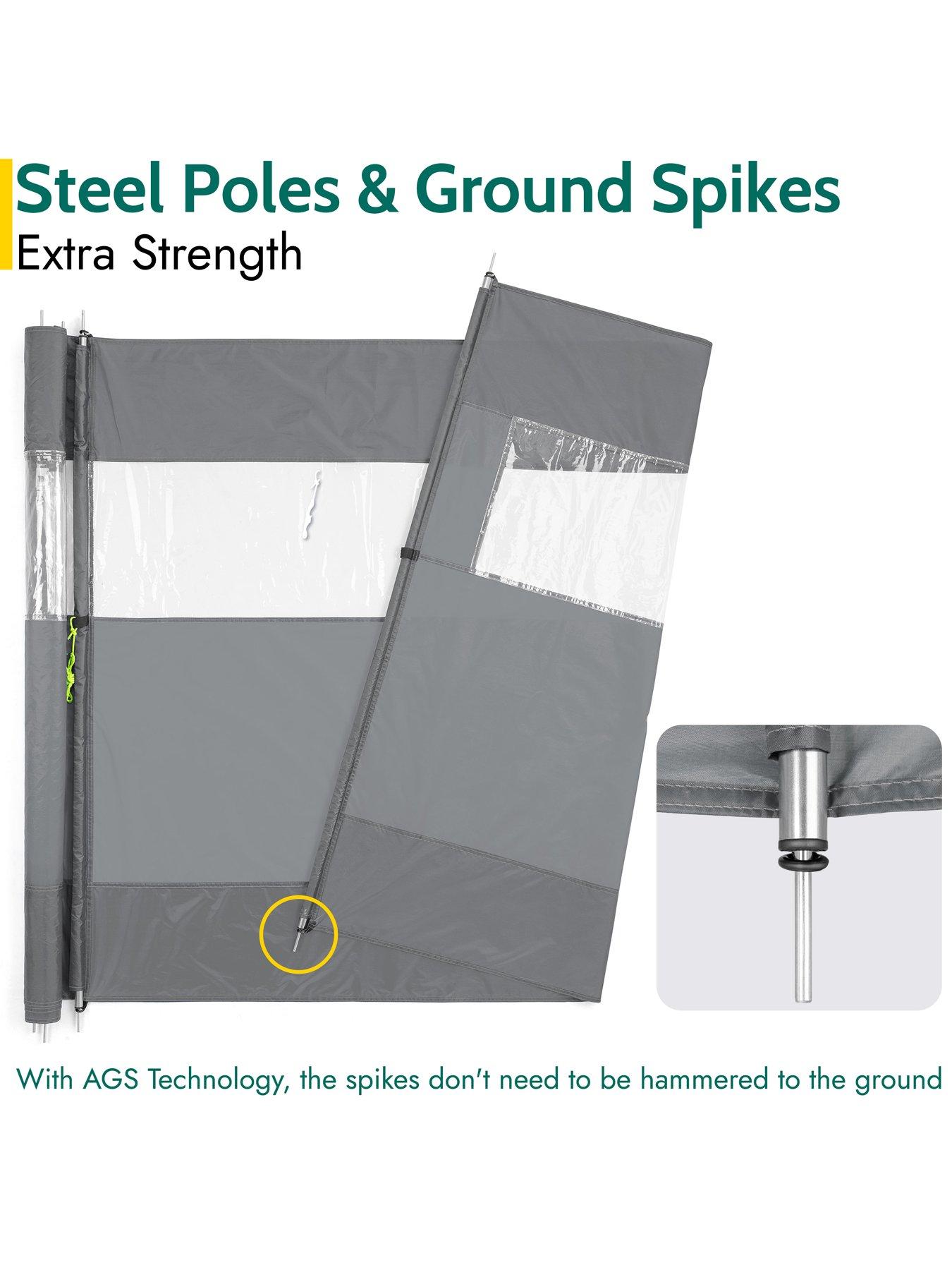 Trail Steel Pole 3 Panel Windbreak | Very