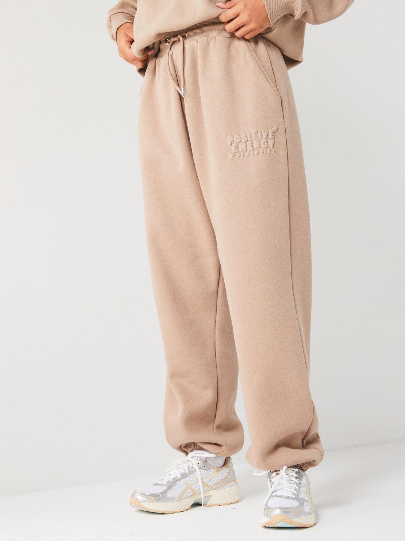 Peach Fit Womens Positive Energy Oversized Jogger - Light Brown | Very