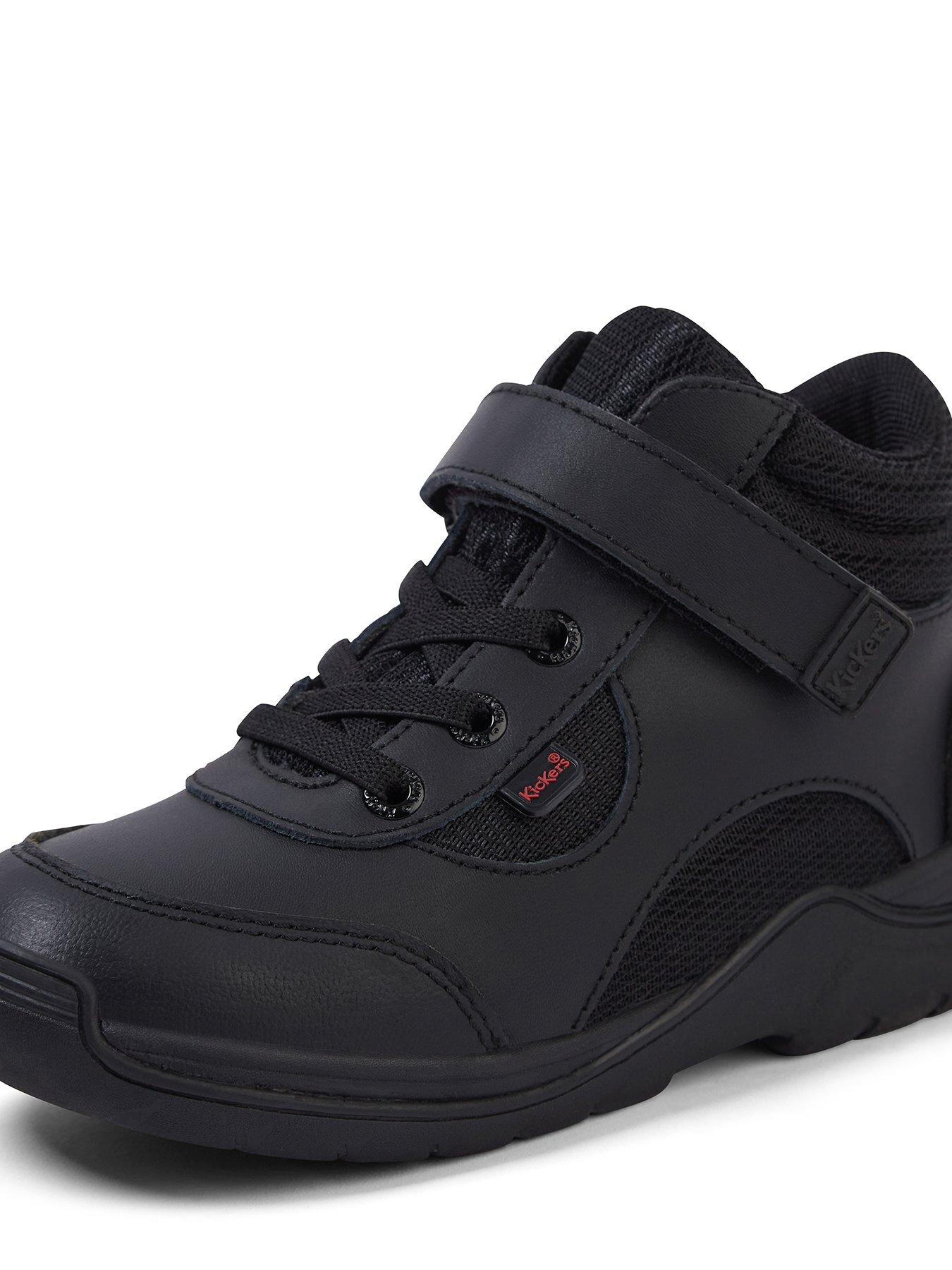 Kickers Boys Stomper Hi Leather School Boot - Black | Very