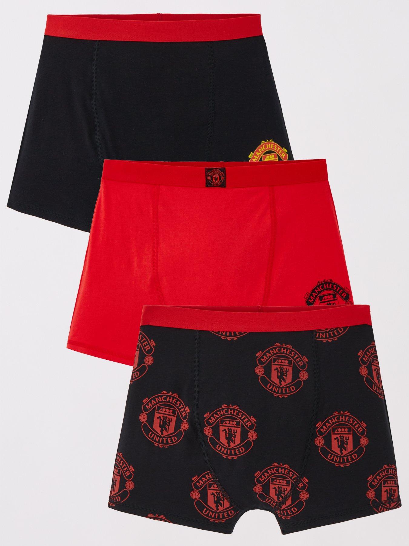 Manchester United Manchester United Football 3 Pack Boxer Trunks ...