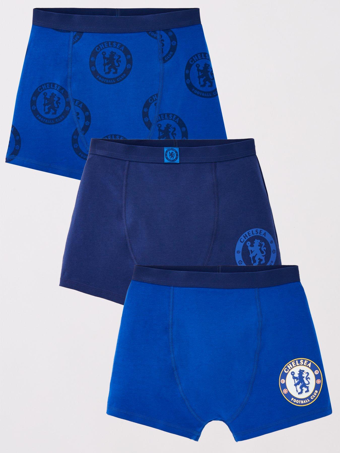 Chelsea Football 3 Pack Boxer Trunks - Navy | Very