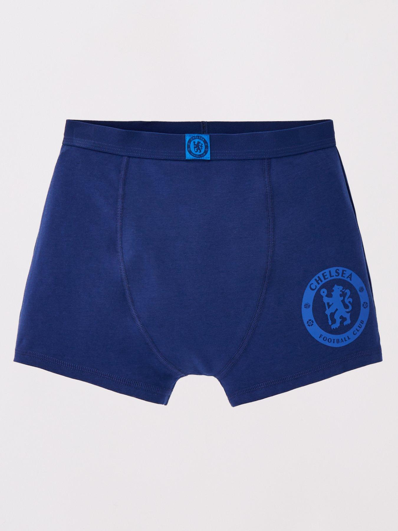Chelsea Football 3 Pack Boxer Trunks - Navy | Very