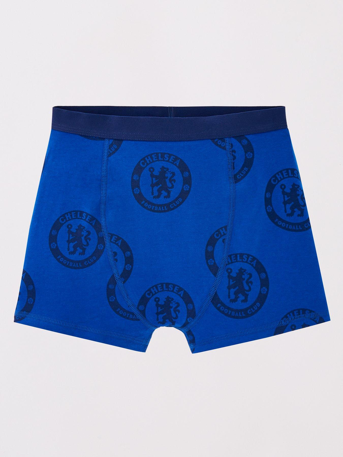 Chelsea Football 3 Pack Boxer Trunks - Navy | Very