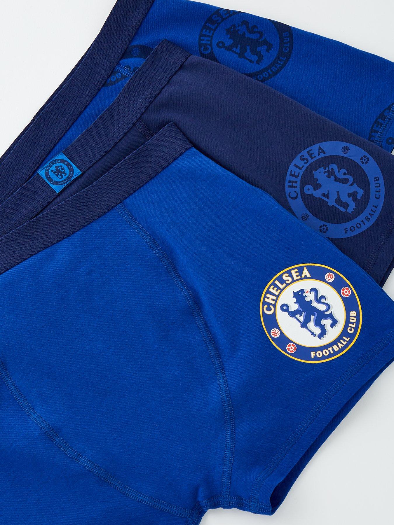 Chelsea Football 3 Pack Boxer Trunks - Navy | Very